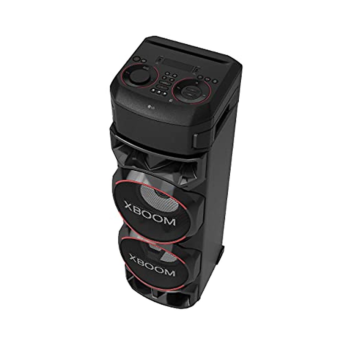 LG XBOOM RN9 Bluetooth Audio System, Bass Blast, LED Party Lighting, Karaoke with Voice Filters, XBOOM App Controlled, Bluetooth, Dual USB, Optical and Mic Inputs - Black