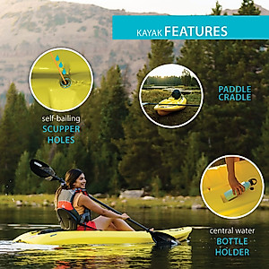 Lifetime Sit On Top Kayak, Volt 85, Yellow