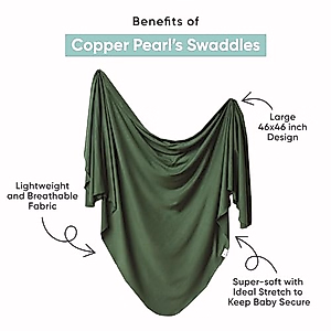 Copper Pearl Large Premium Knit Baby Swaddle Receiving Blanket Skipper