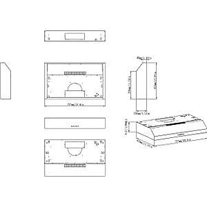 Winflo 30 In. Convertible Stainless Steel Under Cabinet Range Hood with Mesh filters and Charcoal Filters and Push Button Control