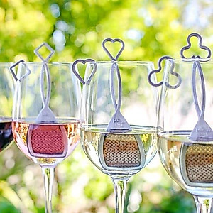 PureWine Wand Filters Histamines and Sulfites - May Reduce and Alleviate Wine Allergies & Sensitivities - Purifier Aerates Wine Restore Taste & Purity - Includes Wine Glass Accessory