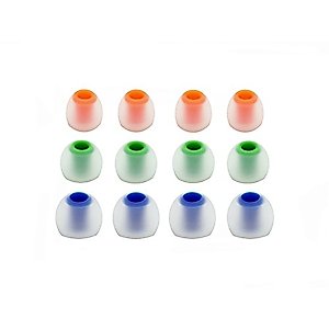 12pcs (NSY-TRSW) 4S / 4M / 4L Premium Silicone Replacement Eartips Earbuds Adapters Compatible with Sony in Ear Earphones Headphones
