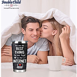Valentines Day Gifts for Him, Her - Gifts for Boyfriend Husband - Wife Gifts - Gift for Girlfriend - Romantic I Love You Gifts for Him Her - Anniversary Couple Gifts for Valentine - Tumbler 20oz