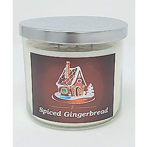 Spiced Gingerbread Candle ~ Gingerbread Scented Soy Candle ~ Available in Glass 3 Wick Jar & Mason Jar ~ All Natural Premium Soy Candle (Large 3 Wick)