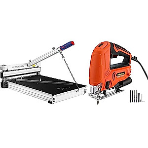 WORKPRO 13" Laminate Floor Cutter & ValueMax 5.0AMP Corded Electric Jigsaw