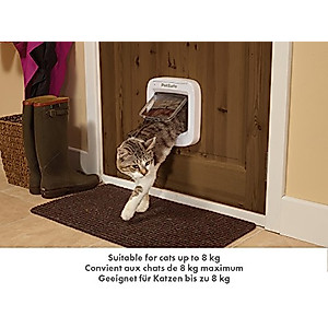 PetSafe, Microchip Activated Cat Flap, Exclusive Entry, Easy Install, 4 Way Manual Locking, Energy Efficient, Draught Excluder, Convenient - White