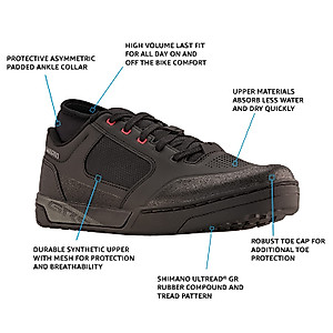 Shimano GR9 Flat Pedal Cycling Shoe Black EU 48 (US Men's 12.5) D - Medium