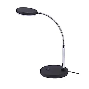 Bostitch Office LED Metal Gooseneck Desk Lamp, Flicker Free, Adjustable Head (VLED1800BK), Black