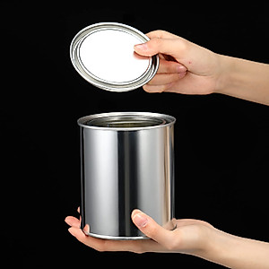 Empty Metal Paint Cans with Lids Paint Storage Containers Tiny Empty Unlined Pint Paint Pails(4 Pack,1 Quart)