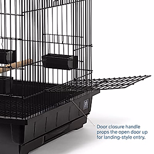 Prevue Hendryx Square Roof Parrot Cage, Black (SP25217B/B)