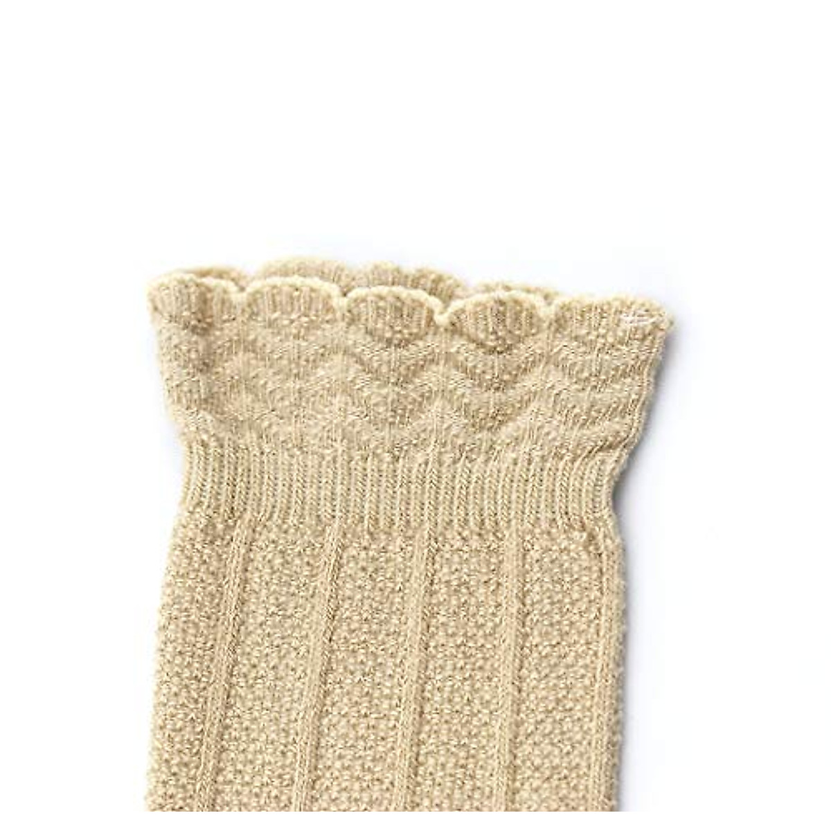 Bestjybt Baby Girls Boys Knee High Socks Cotton Newborn Infants Toddlers Cable Knit Tube Ruffled Stockings, 5 Pairs (Multicolor, 1-6 Months)