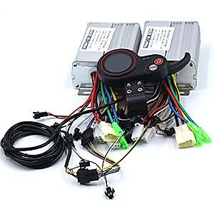 Bike Fender Dual Drive 36/48/60V 450/500W BLDC Electric Scooter Controller E-Bike 2 pcs brushless Speed Driver and 1Pcs LCD Display one Set Mud Guards (Color : 36V Set)