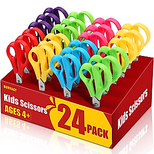 BURVAGY 6-pack Small Scissors,5.5"Multipurpose Scissors Bulk Ultra Sharp Shears for Office Home School Sewing Fabric Craft Supplies,Soft Comfort-Grip Right/Left Handles,Assorted Color…