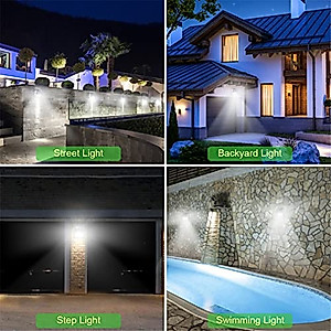 RXF LED Solar Light Outdoor Solar Garden Lamp PIR Motion Sensor,3 Working Modes Solar Wall Light with IP65 Waterproof Safety Light, Suitable for Courtyard Garage Deck,2pcs
