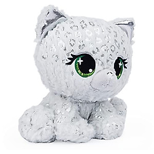 GUND P.Lushes Pets Gem Stars Collection, Deidra Van Drip Leopard Stuffed Animal, Gray/Silver, 6”