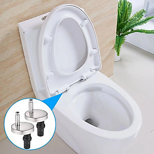 Colomira Toilet Seat Fixings, 2 Pcs Universal Quick Release Toilet Seat Fittings, Stainless Steel Toilet Seat Screws Kit for WC Toilet Blind Holes