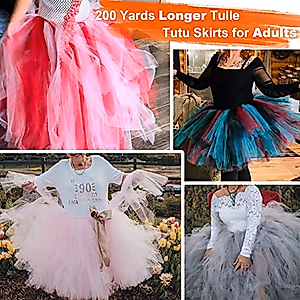 Tulle Fabric Rolls 6 Inch by 200 Yards (600 FT) Ribbon Netting Spool for Tutu Skirt Wedding Baby Shower Birthday Party Decoration Gift Wrapping DIY Crafts (Royal Blue)