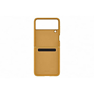 SAMSUNG Galaxy Z Flip3 Leather Cover - Official Case - Mustard