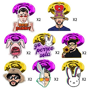 32Pcs Bad Bunny Party Decorations Hanging Swirls, Bad Bunny Decorations Whirls Glitter Foil Ceiling Swirls Streams Decorations, Bad Bunny Decor Foil Hanging for Bad Bunny Birthday Decorations