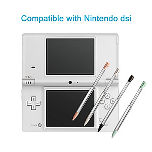 DSi Stylus Pen, Metal Retractable Replacement Stylus Compatible with Nintendo DSi, 4in1 Combo Touch Styli Pen Set Multi Color for NDSi