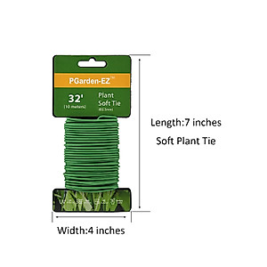 Plant Ties - 32.8ft Soft Twist Ties Green TPR Garden Ties Supply, for Supporting Plants Tomatoes Office Home Organizing