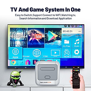 Kinhank Super Console X Pro with 117000+ Games, 63+ Emulators, 4K TV Output, WiFi/LAN, 2 Wireless Controllers