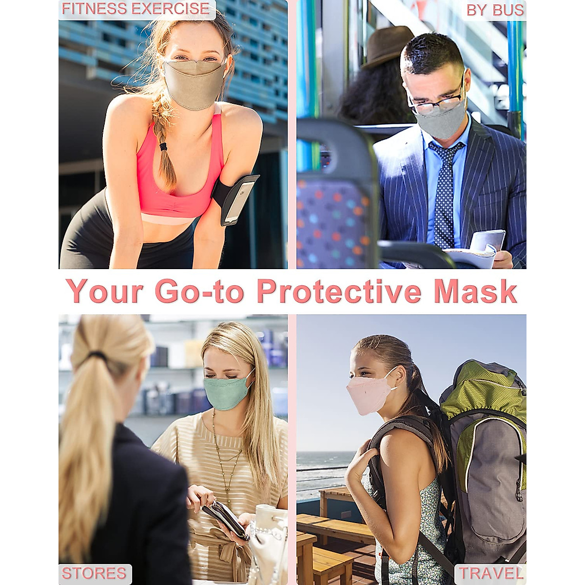 AOTDAOU KN95 Face Mask for Women Men, 20 Packs Earth Tone Print Masks Individually Wrapped, Disposable Colored Mask Comfortable Fit for Adult, 4-Ply Breathable Mask with Adjustable Nose Wire