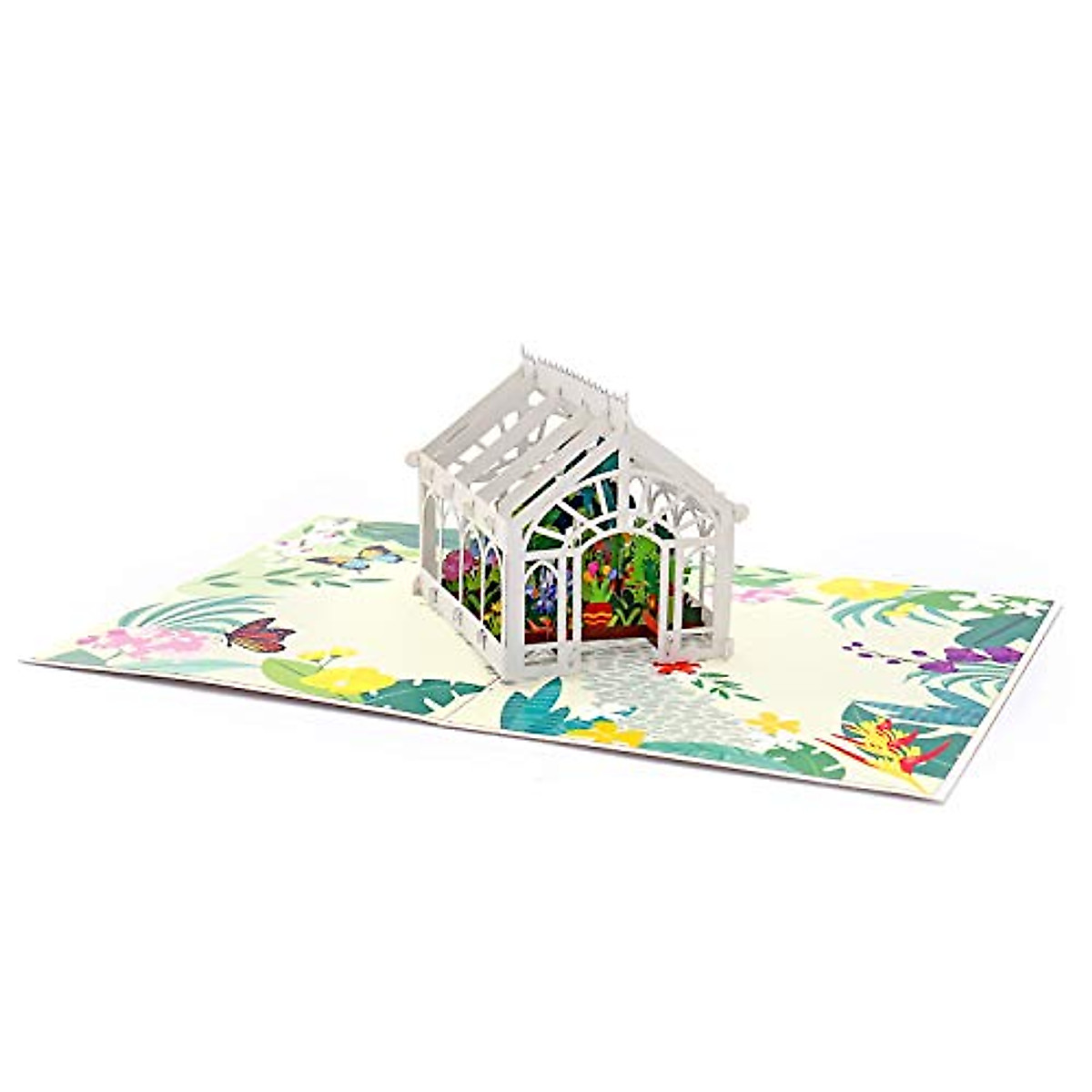Liif Mother's Day Greenhouse 3D Greeting Pop Up Card For All Occasions, Mother's Day, Father's Day, Anniversary, Thinking Of You, Get Well, Birthday Card for Her, Mom, Wife, Women, Sister | With Message Note & Envelop