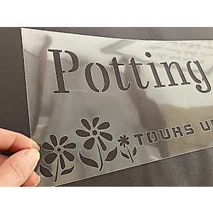 Garden Potting Shed Stencil for Painting Wood Signs, Reusable, Sturdy, Psalms Bible Verse