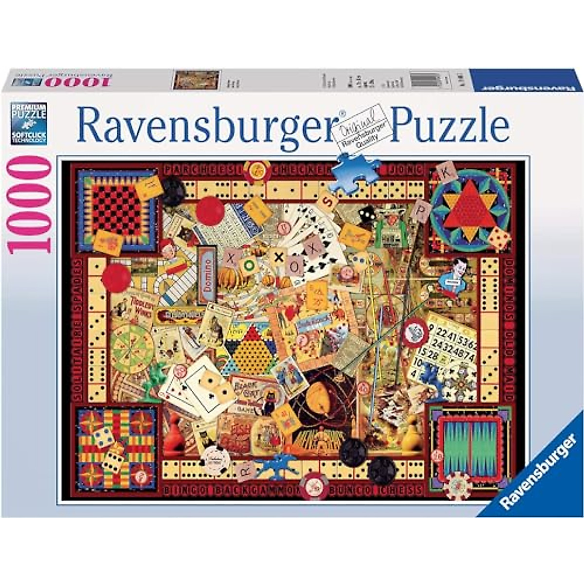 Ravensburger Vintage Games - 1000 Piece Jigsaw Puzzle for Adults | Unique Pieces | Softclick Technology | Perfect Group Activity