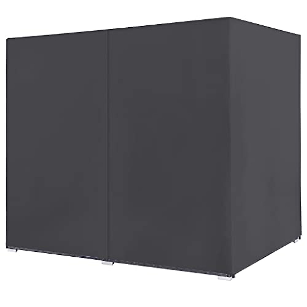 Tidyard Outdoor Lounge Bed with Curtains Sunbed Outdoor Sofabed Garden Furniture Weather-Resistant & Waterproof, Removable & Washable Cushion Poly Rattan Gray