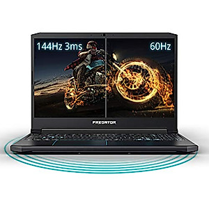 Acer Predator Helios 300 Gaming Laptop PC, 15.6" Full HD 144Hz 3ms IPS Display, Intel i7-9750H, GeForce GTX 1660 Ti 6GB, 16GB DDR4, 256GB NVMe SSD, Backlit Keyboard, PH315-52-78VL