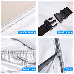 SELIMON 300D Top Class C RV Cover with Waterproof PU Coating Rip-Resistent & Anti-UV Winter Camper Cover Fits 23' to 26' Motorhome