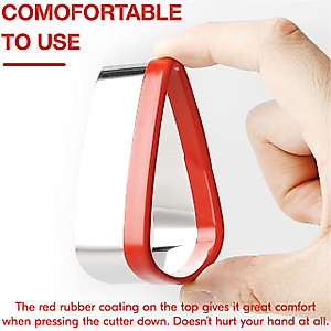 COOKIEQUE 3-Piece Candy Corn Cookie Cutter, Fall Thanksgiving Pumpkin Pie Cookie Cutters, Holiday Cookie Cutters, Unique Design with Protective Red Top PVC