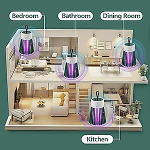 Bug Zapper Indoor Mosquito Dunks Mosquito Zapper Fly Traps Outdoor Fruit Fly Traps Portable Flying Insect Trap for Patio Garden Home Picnic Camping Green