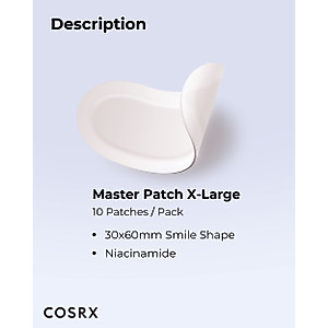 COSRX Master Patch Intensive | Oval-Shaped Hydrocolloid Pimple Patch with Tea Tree Oil & Salicylic Acid | Quick & Easy Blemish, Zit, Spot Treatment (10 Patches (X-Large), 10, Count)