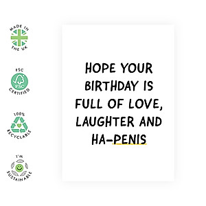 CENTRAL 23 Best Friend Birthday Card - Naughty Birthday Cards For Women Men Gay - Funny Birthday Card For Her Him They - Comes With Fun Stickers