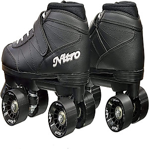 Epic Skates Super Nitro Indoor/Outdoor Quad Speed Roller Skates, Adult 6