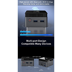 youyeetoo Mini PC,11th Gen 10nm N5105 Portable Tiny Computer Intel, 8GB RAM 256GB NVME SSD Mini Desktop Computer, Micro Computer with Dual HDMI 4K, WiFi 5, BT4.2, Slient Cooling Fans