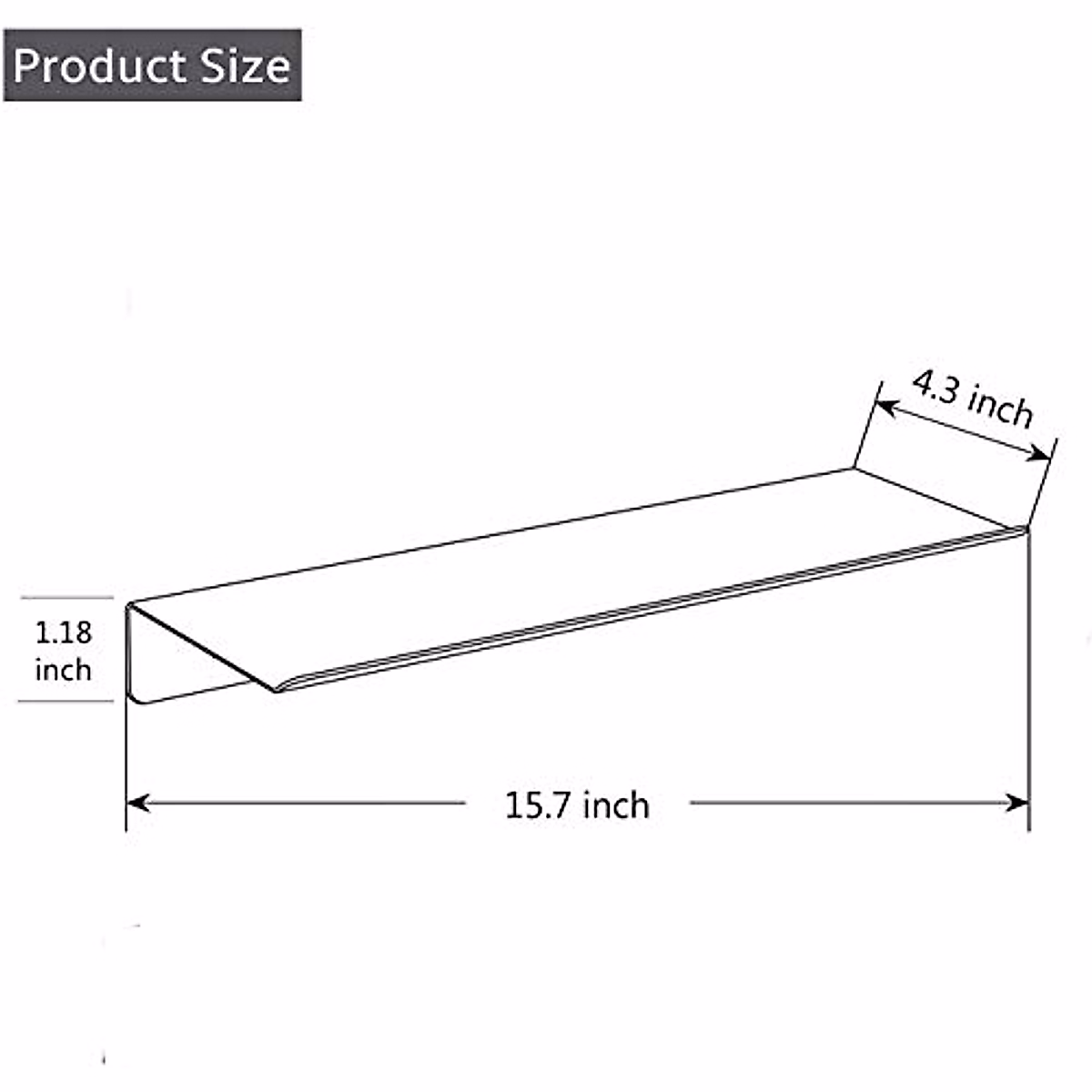 BGL Metal Wall Shelf, Metal Floating Shelf Gold 15.7 Inches Wall Mount Stainless Steel 304 for Bathroom Organizer