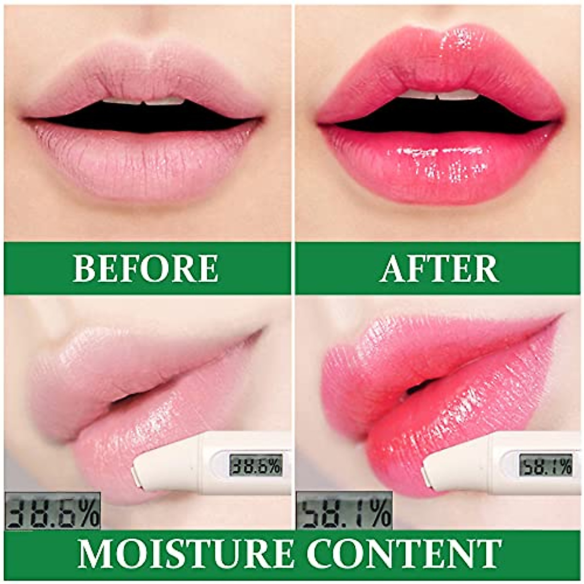 QIUFSSE 2PCS Aloe Vera Lipstick, Moisturizing Aloe Lipstick Magic Temperature Color Change Lipstick Lip Balm Lip Stain Long Lasting Waterproof Lip Makeup