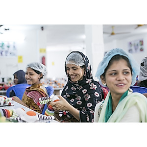 Pebble Fair Trade Handmade Crochet Cotton Farm Animal - Mallard Duck Rattle, 6-inch Length