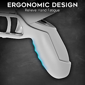 (1 Pair) Ermorgen Upgrade VR Controller Case Compatible for Quest 2, Hard PC VR Grip Shell Cover, Enhanced FPS Gaming Experience -White