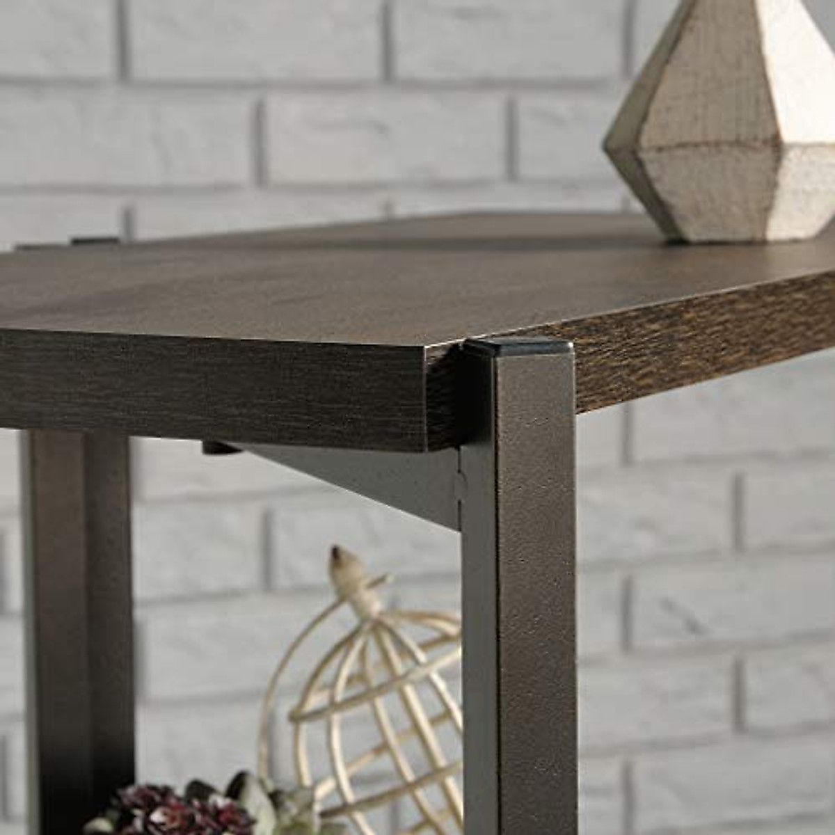 Sauder North Avenue Bookcase, L: 23.43" x W: 13.66" x H: 59.33", Smoked Oak Finish