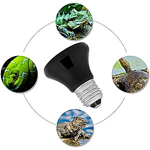 FILFEEL 50-100W Heat Lamps, Reptile Heat Bulb Infrared Ceramic Emitter Pet Heater Lamp Reptile Light Bulb (100W-#4)