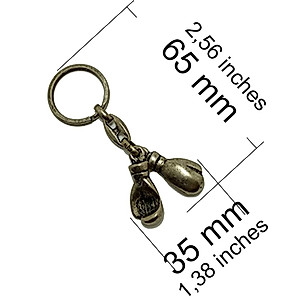 Dual Pack Martial Art Boxing Gloves Metal Oxide Color Key Chain Keyring Fight Club Cage Fight Accessory