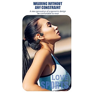 AMAVBTG Bone Conduction Headphones, Bluetooth 5.3, Bone Conduction Earbuds Buit-in 32G TF Card Waterproof Wireless Open Ear Earphones for Cycling Workout Gym