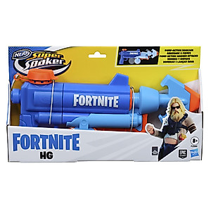 NERF Super Soaker Fortnite HG Water Blaster - Pump-Action Soakage for Outdoor Summer Water Games - for Teens, Adults