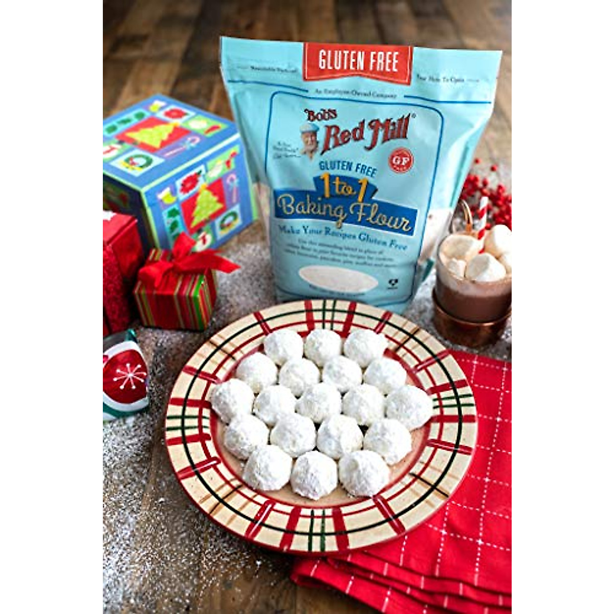 Bob's Red Mill Gluten Free 1-to-1 Baking Flour, 22-ounce (Pack of 4)