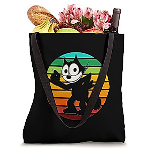 Felix Cartoon Cat Retro Rainbow Sunset Sly Smiling Felix Tee Tote Bag
